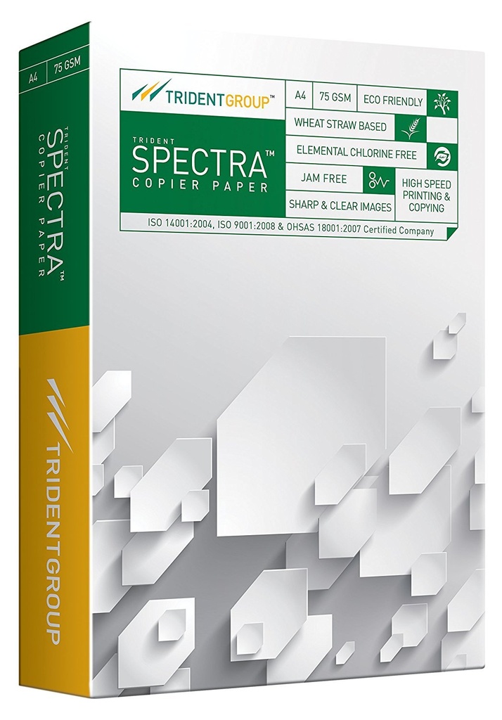 Trident Spectra Copier Paper A4 75 Gsm White Colour | SHRI LALSHAH ...